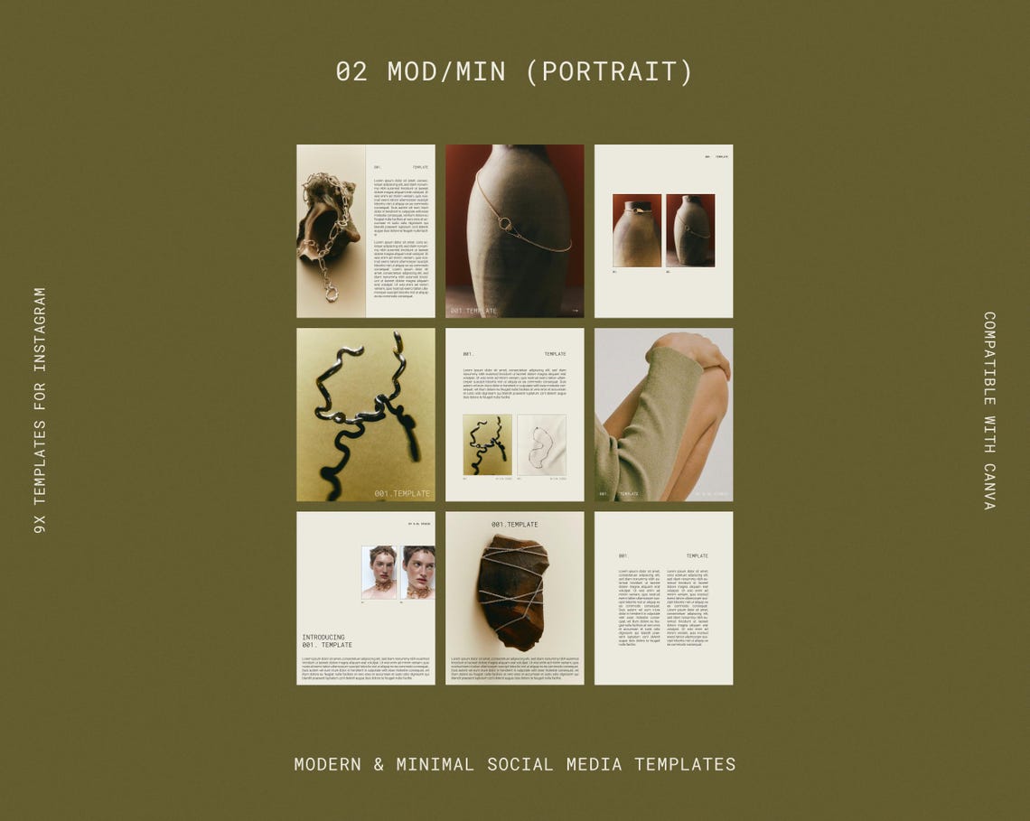 02 MOD/MIN | Moderne, minimalistische sjablonen voor sociale media ...