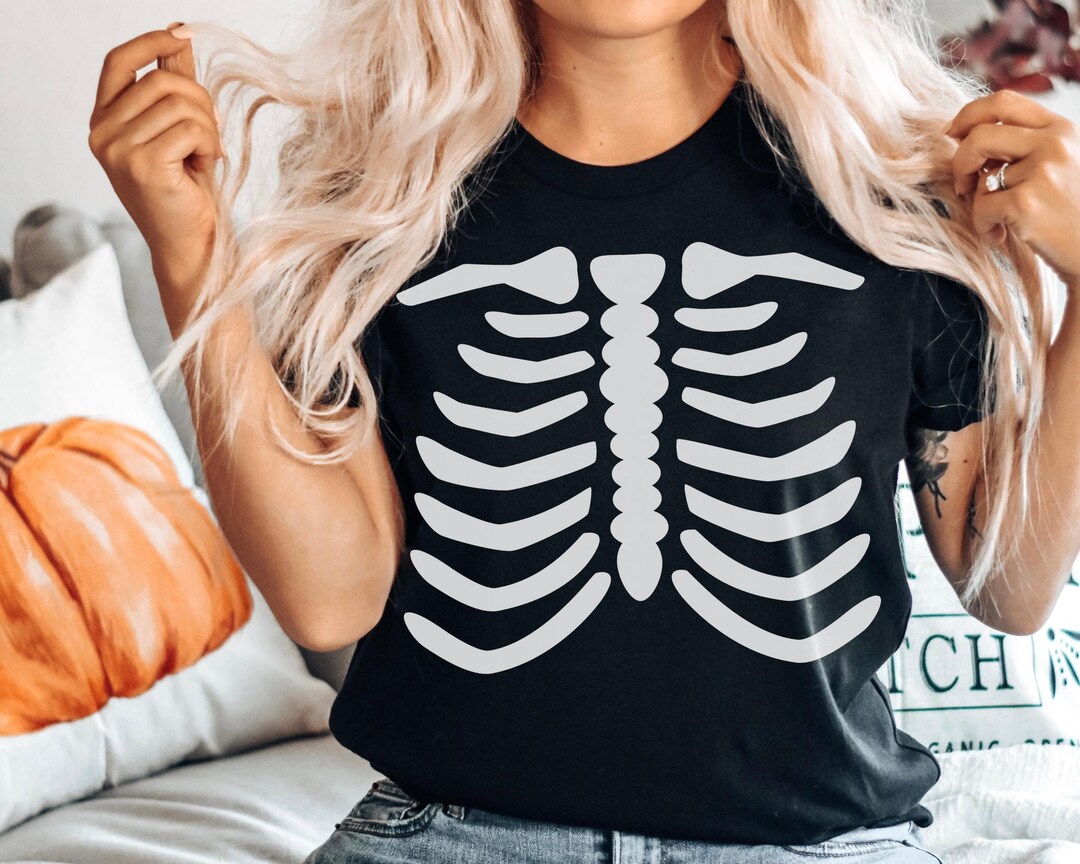 Costume Skeleton Shirt, Unisex Skeleton T-shirt, Halloween Costume ...