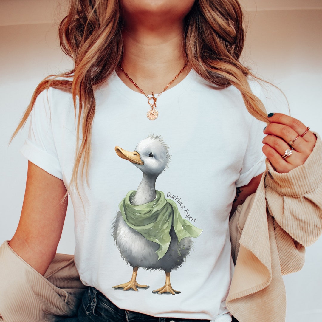 Organic Unisex Duck Shirt duckface Expert, Duck With Scarf Tshirt ...