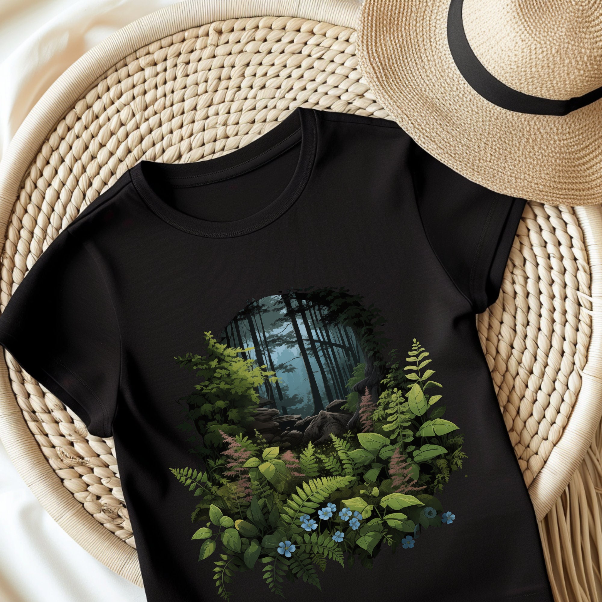 Mystic Forest Unisex T-shirt, Modern Witch Wald Motiv Shirt, Magische ...