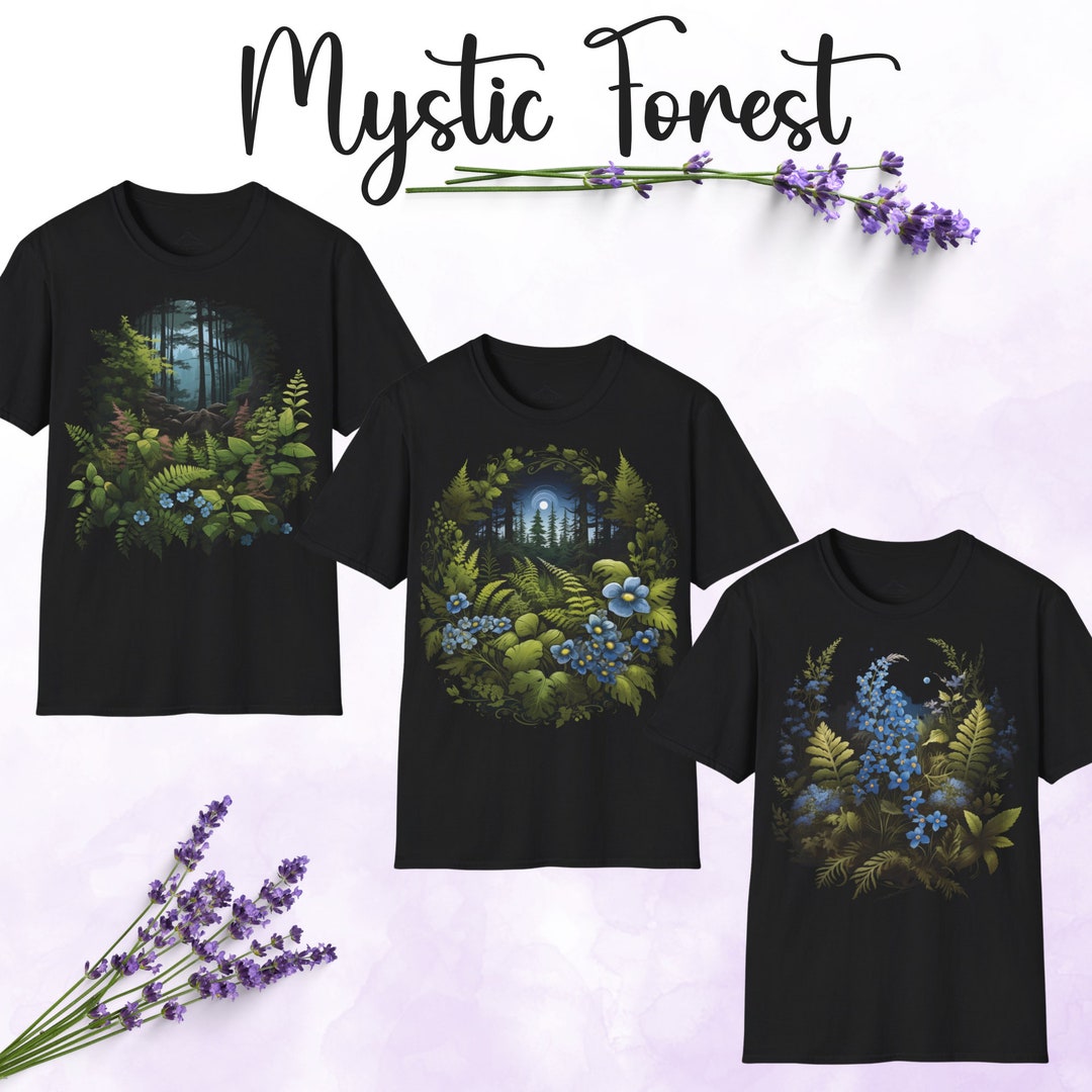 Mystic Forest Unisex T-Shirt, Modern Witch Wald Motiv Shirt, magische ...
