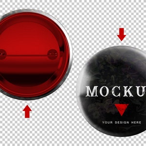 Pin Button Badge Mockup / Pinback Button Badge Mockup / Customizable ...