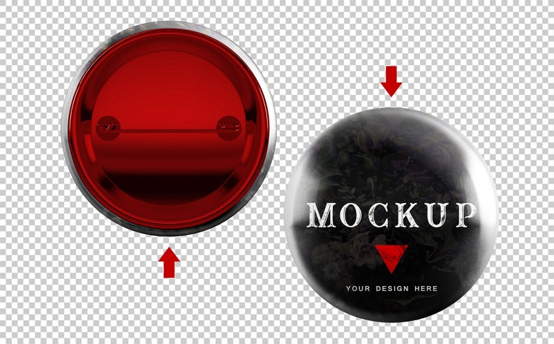 Pin Button Badge Mockup / Pinback Button Badge Mockup / Customizable ...
