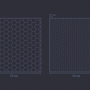 Hexagonal Graph Paper Template Collection / Photoshop Patterns ...