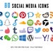 80 Social Media Icons Mega Pack / Website Icons / Blog Icons ...