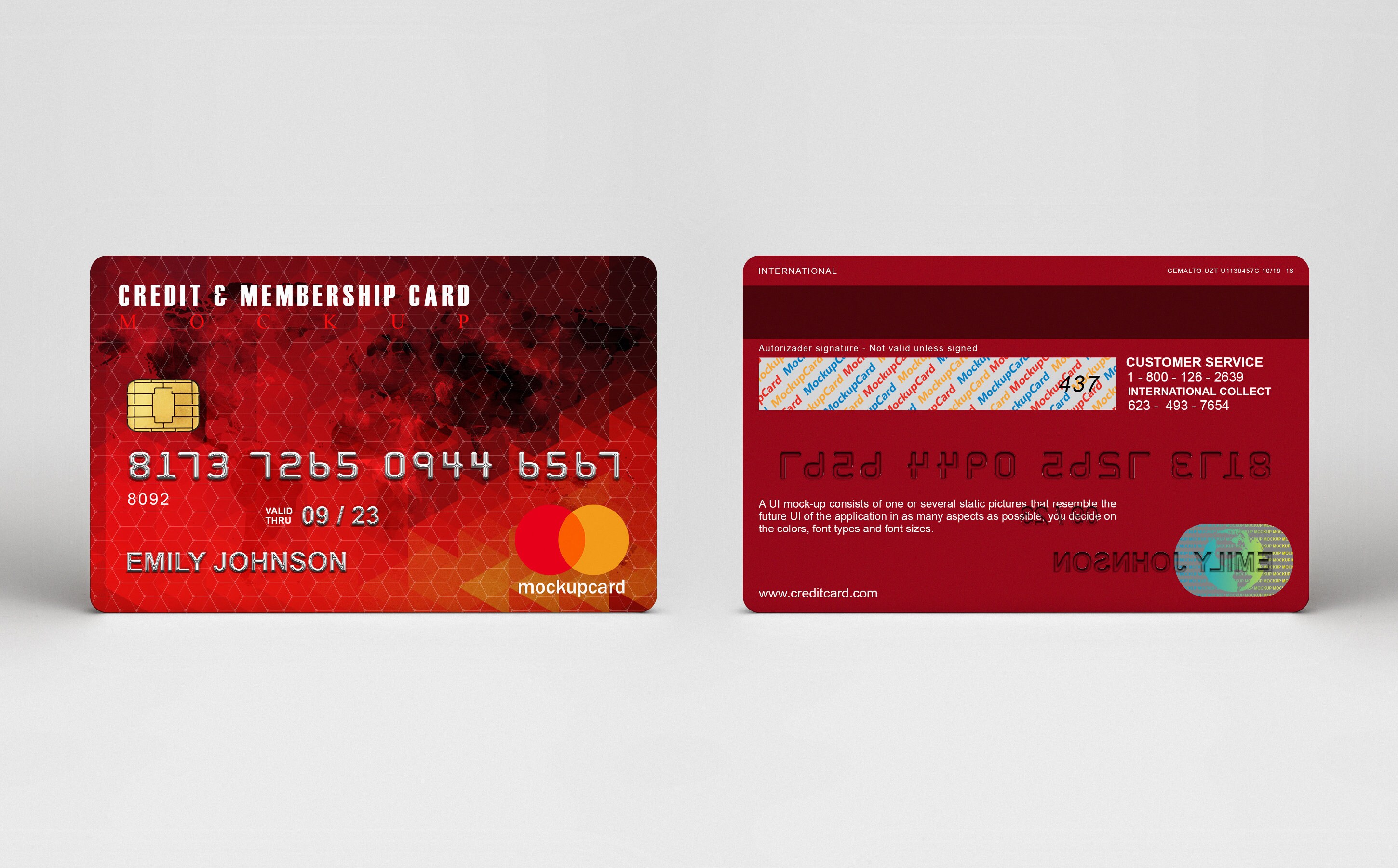 Credit Card Mockup / Debit Card Mockup / Gift Card Mockup / Membership ...