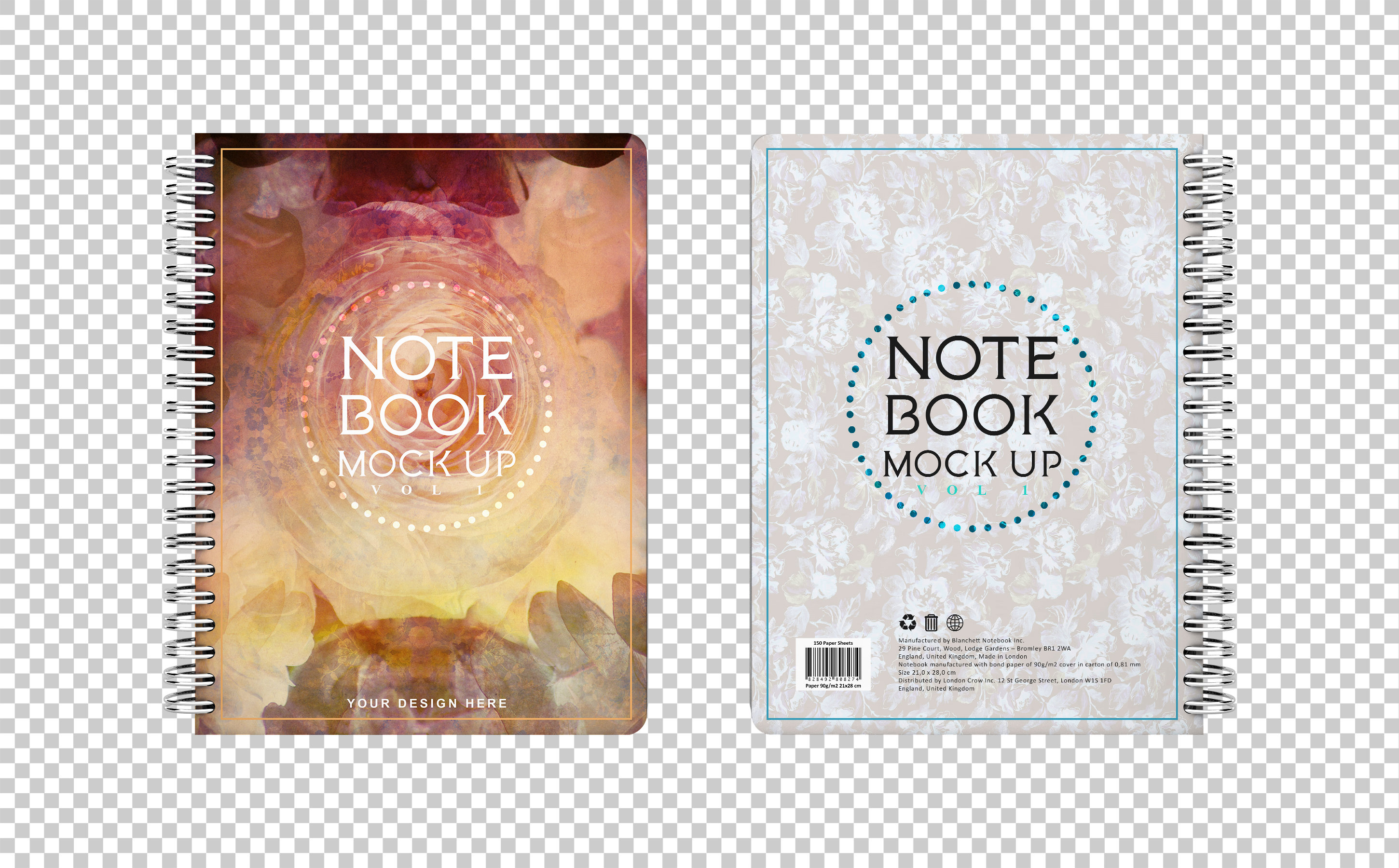 Notebook Mockup Vol 1 / Journal Mockup / Spiral Notebook Mockup / Diary ...