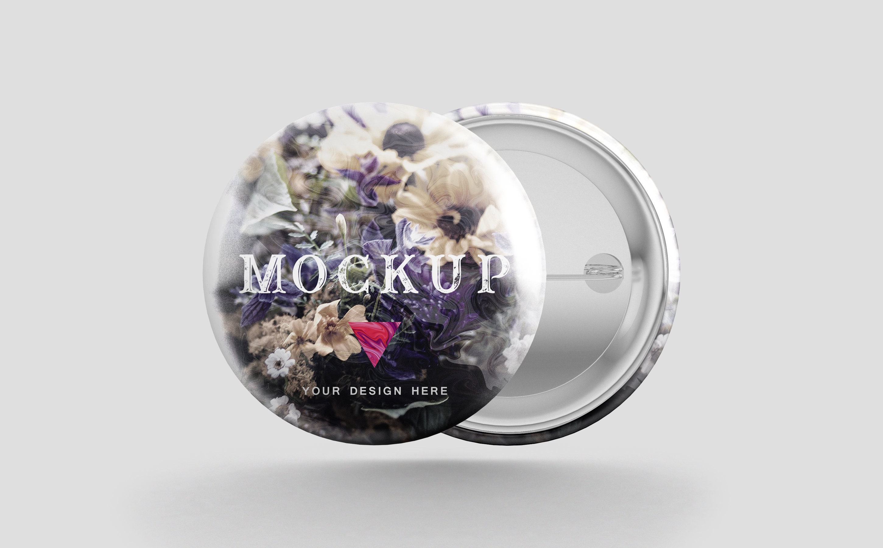 Pin Button Badge Mockup / Pinback Button Badge Mockup / Customizable ...