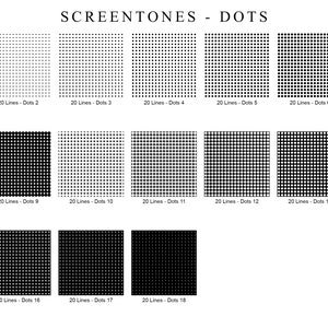 Screentones Collection 2 - Dots / Photoshop Patterns / Photoshop ...