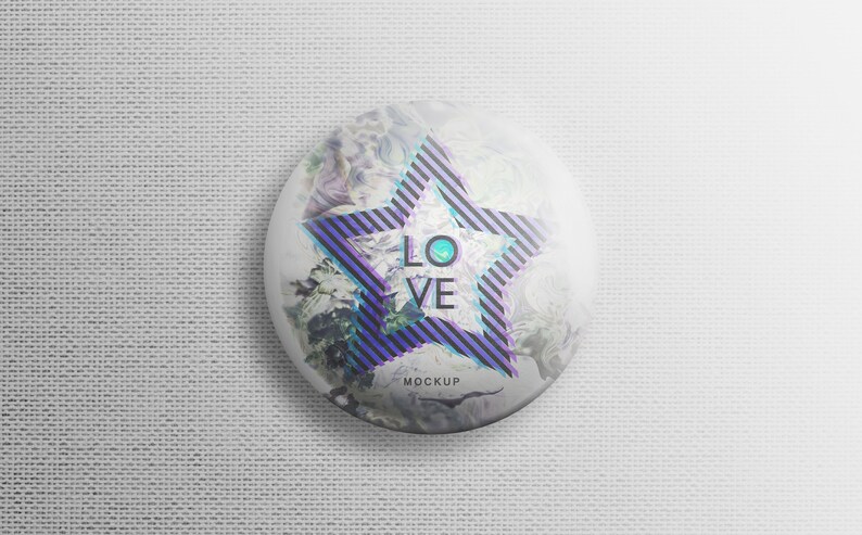 Pin Button Badge Mockup / Pinback Button Badge Mockup / Customizable ...