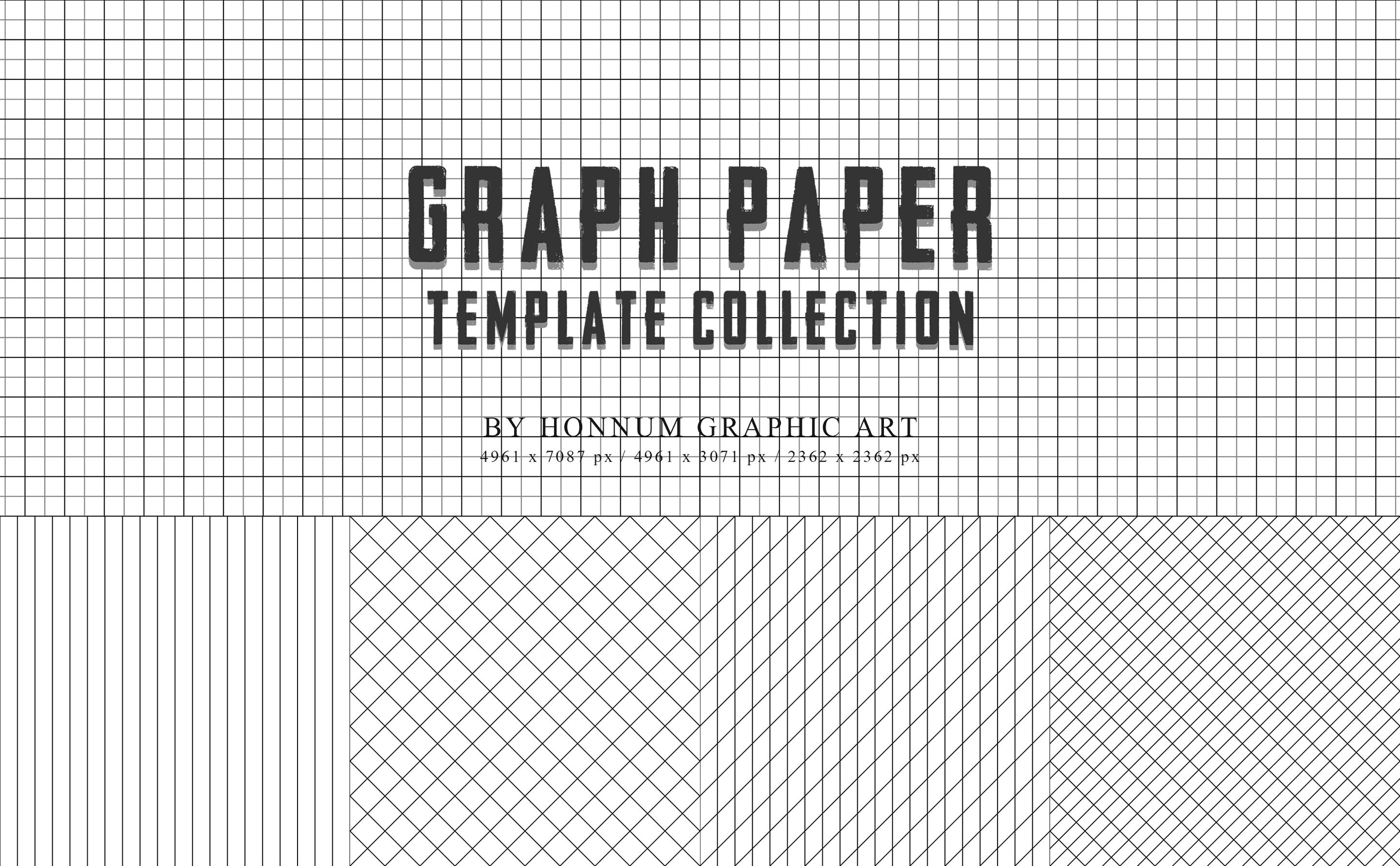 Graph Paper Template Collection / Photoshop Patterns / Journal Graph ...