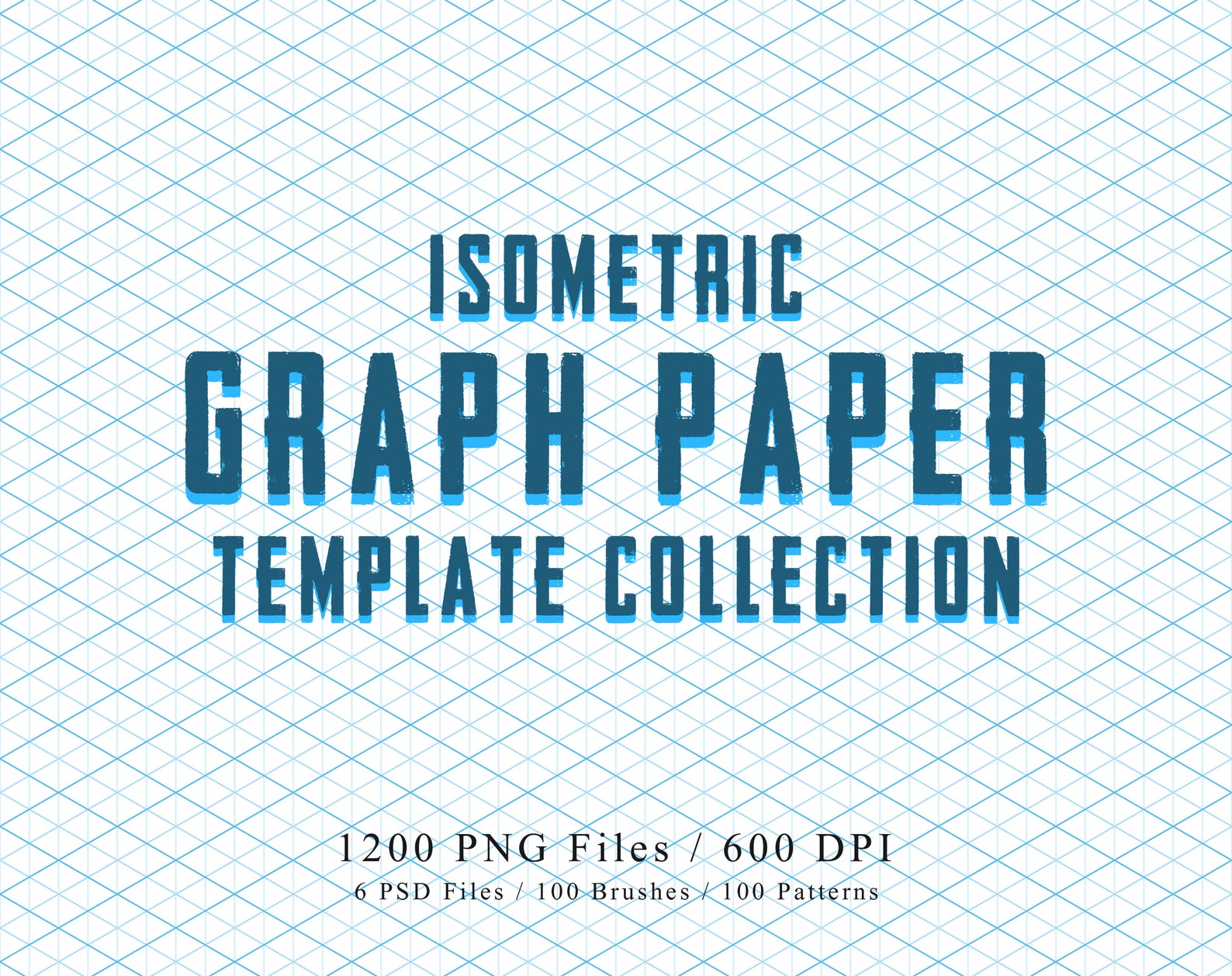 Isometric Graph Paper Template Collection / Photoshop Patterns ...