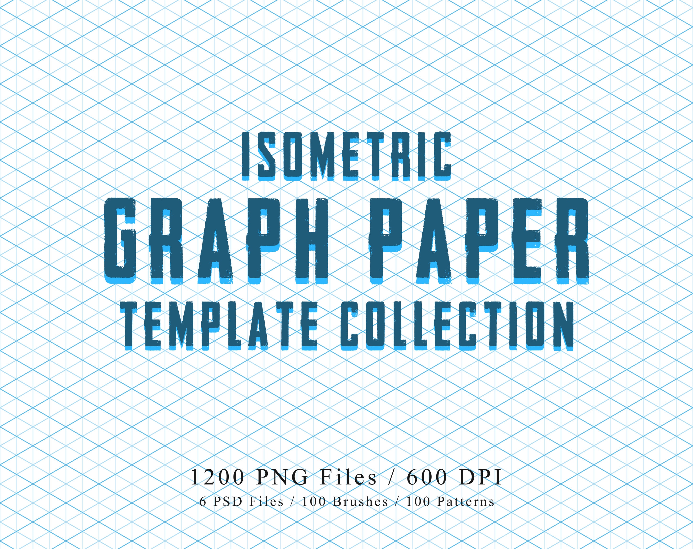 Isometric Graph Paper Template Collection / Photoshop Patterns ...