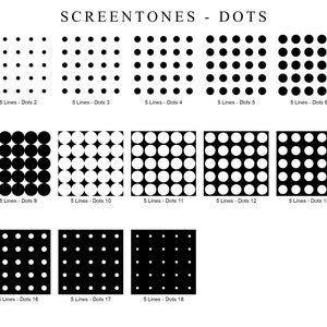 Screentones Collection 2 - Dots / Photoshop Patterns / Photoshop ...