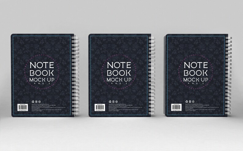 Notebook Mockup Vol 2 / Journal Mockup / Spiral Notebook Mockup / Diary ...