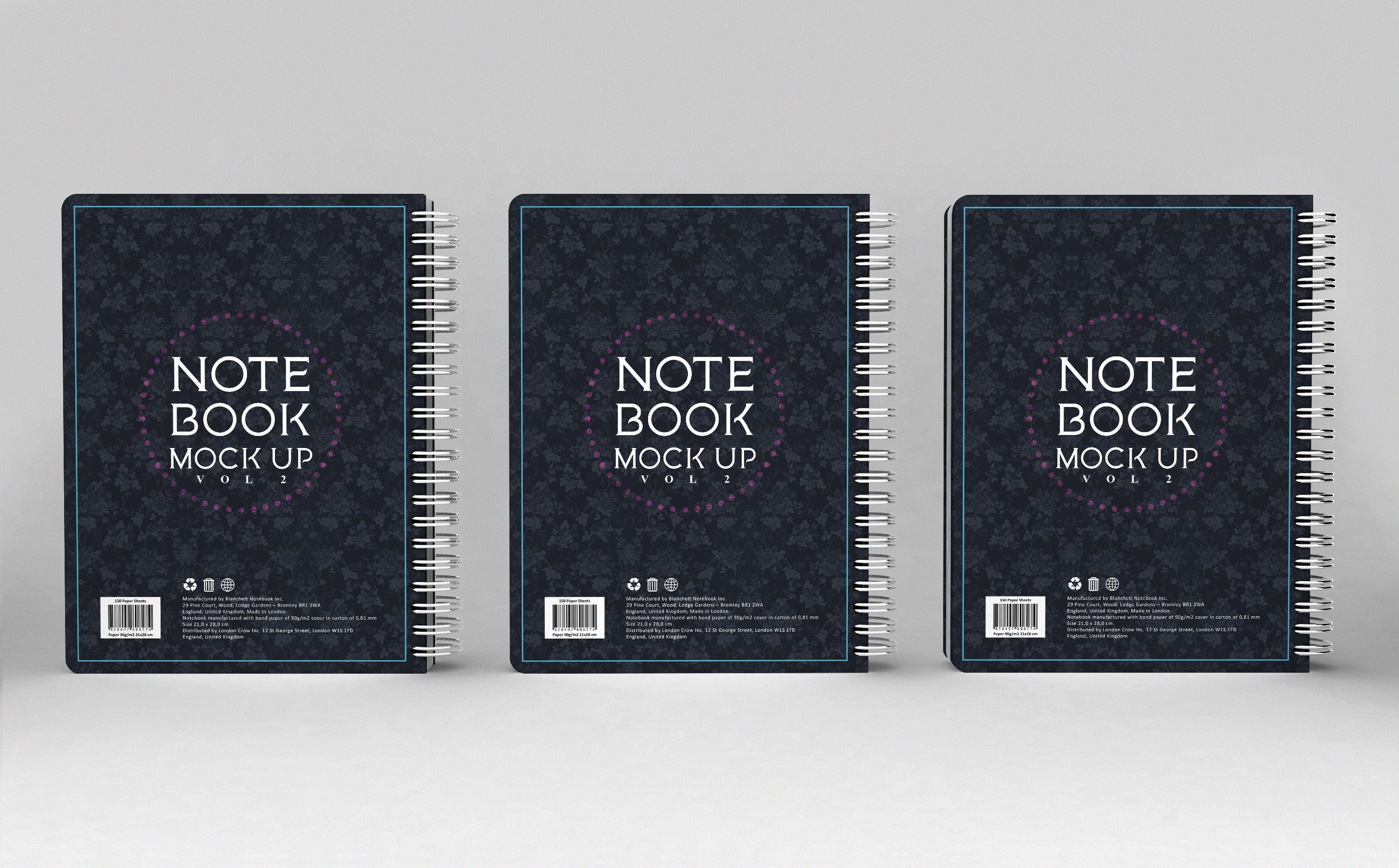 Notebook Mockup Vol 2 / Journal Mockup / Spiral Notebook Mockup / Diary ...