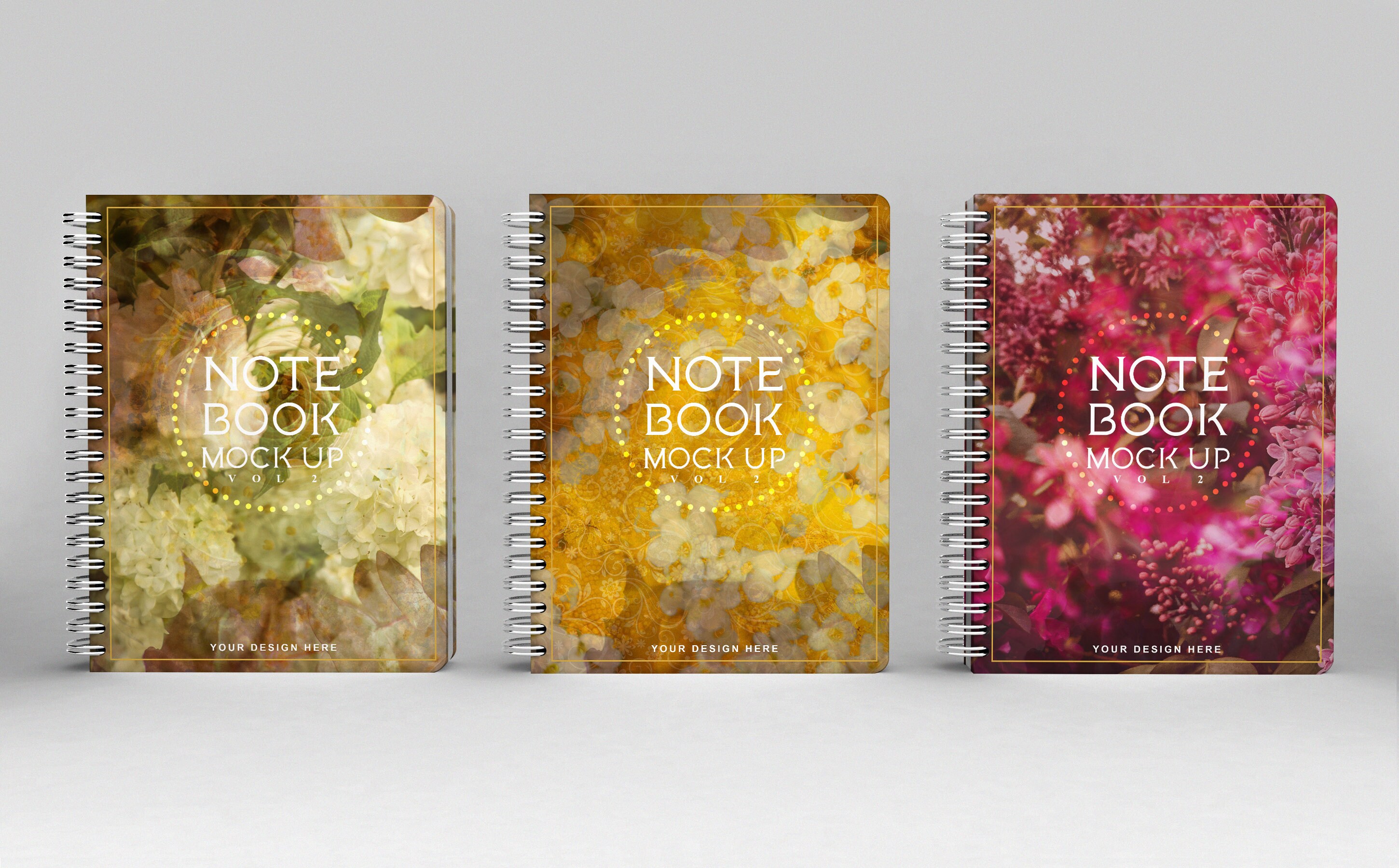 Notebook Mockup Vol 2 / Journal Mockup / Spiral Notebook Mockup / Diary ...
