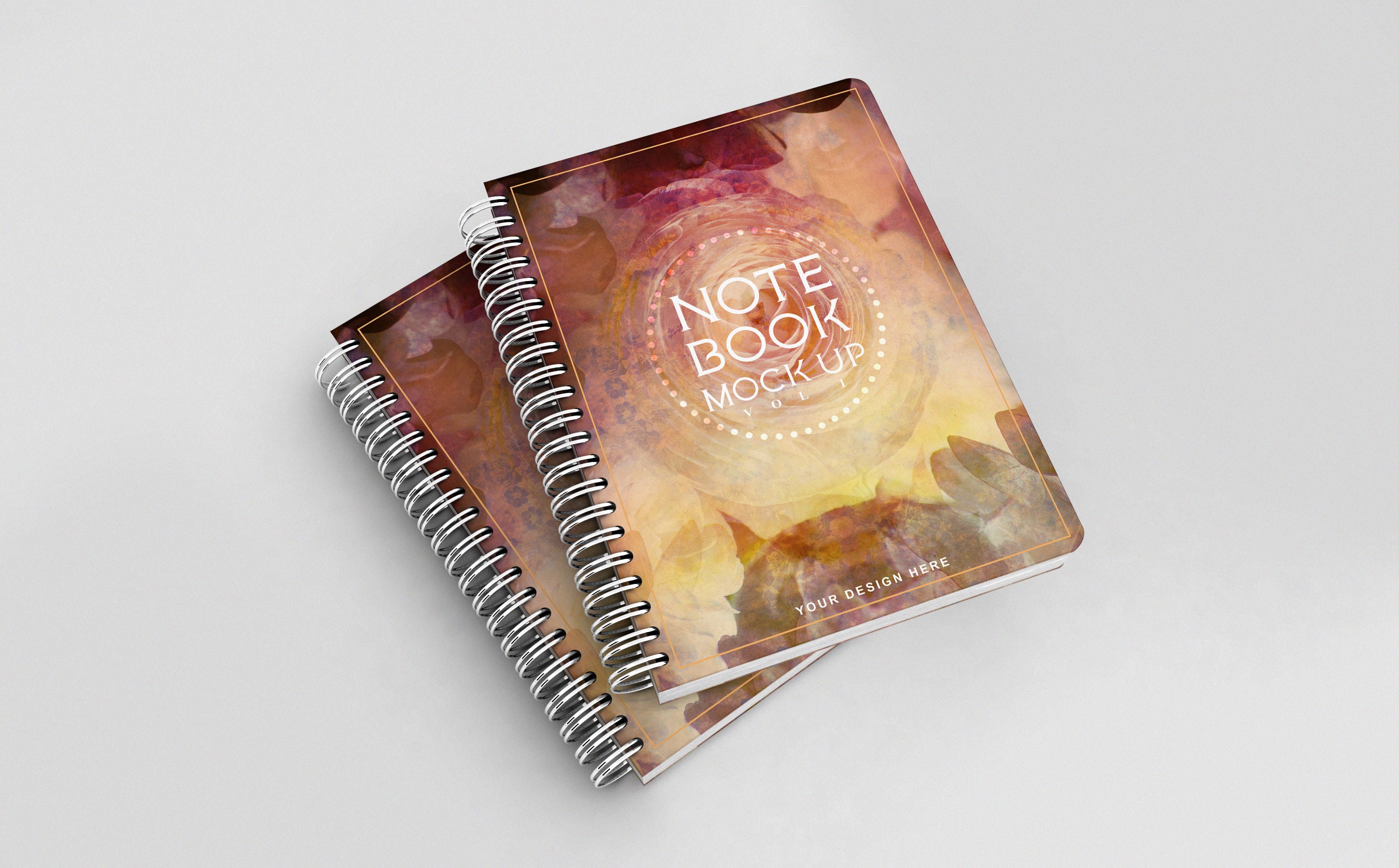 Notebook Mockup Vol 1 / Journal Mockup / Spiral Notebook Mockup / Diary ...