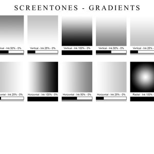 Screentones Collection 3 - Gradients / Photoshop Patterns / Photoshop ...