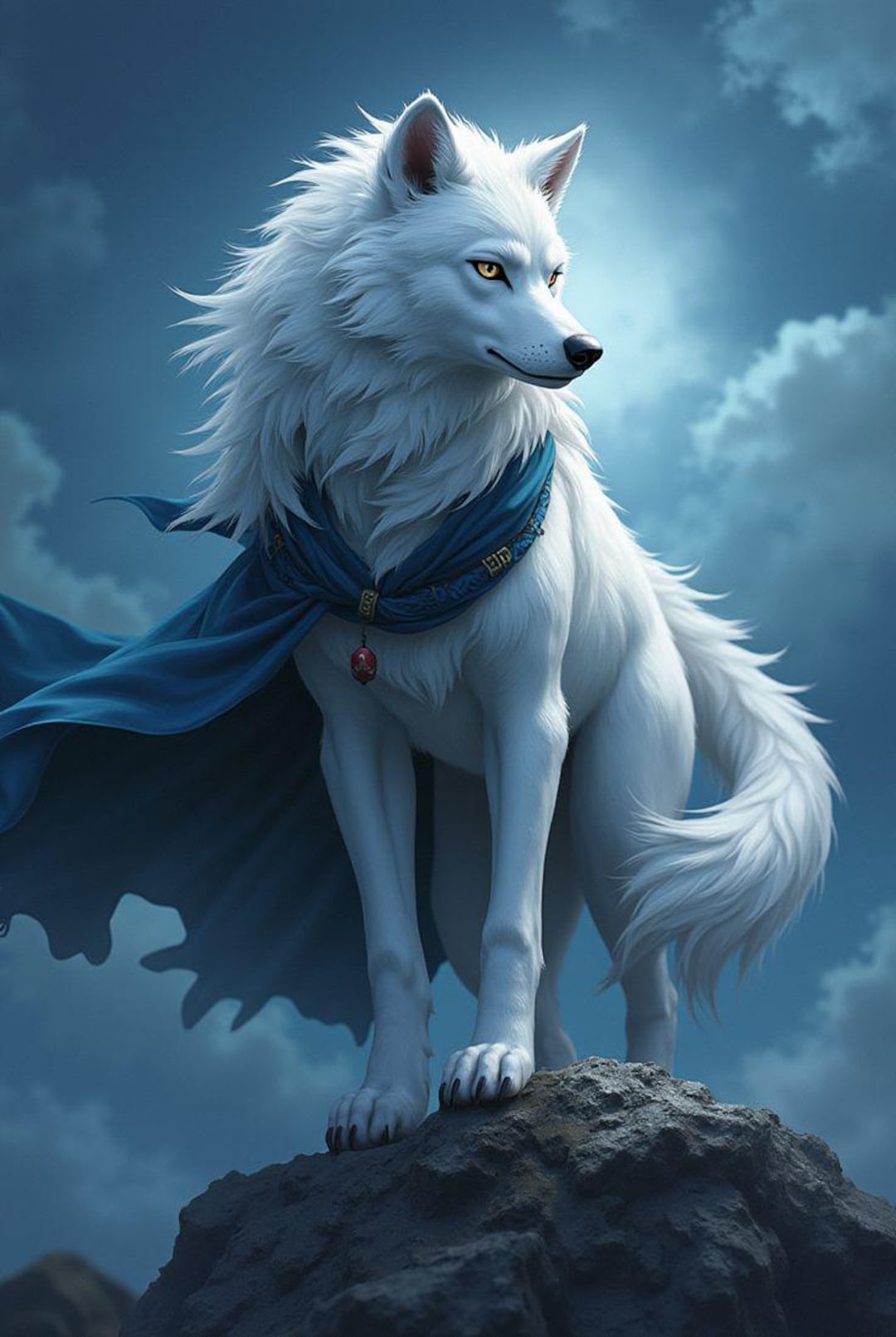 Lykos Male Wolf Living Entity Companion Spirit - Etsy