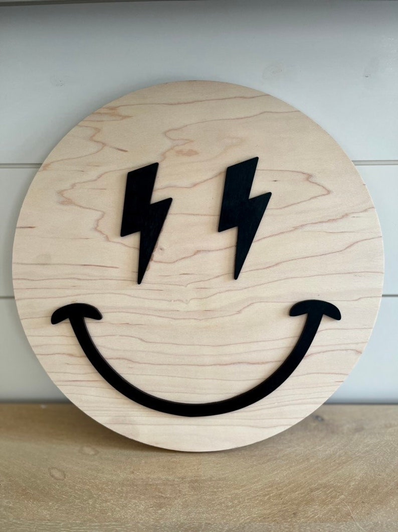 Wood Smiley Face Wall Sign Smiley Face Wall Decor Kids - Etsy