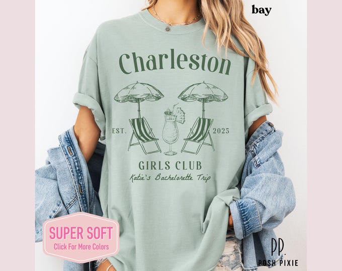 Charleston Bachelorette Shirt Custom Beach Bachelorette Party Shirts ...