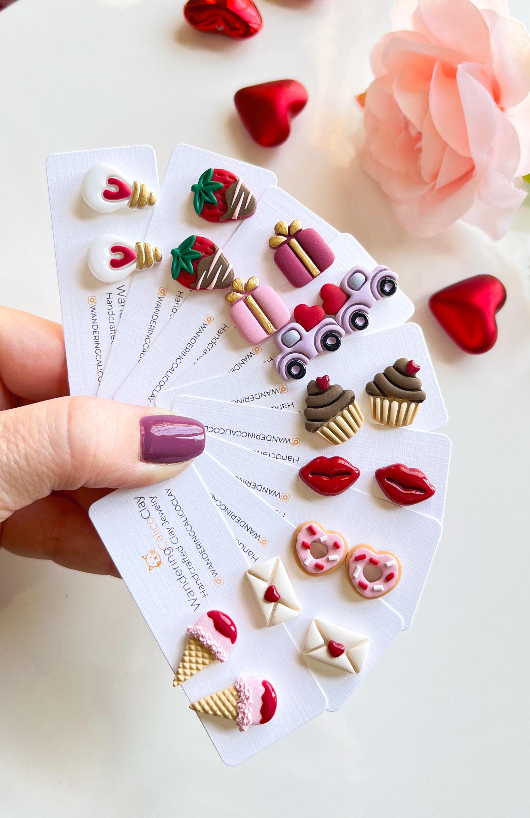 Build Your Own Valentine's Day Stud Earring Set, Romance Themed ...