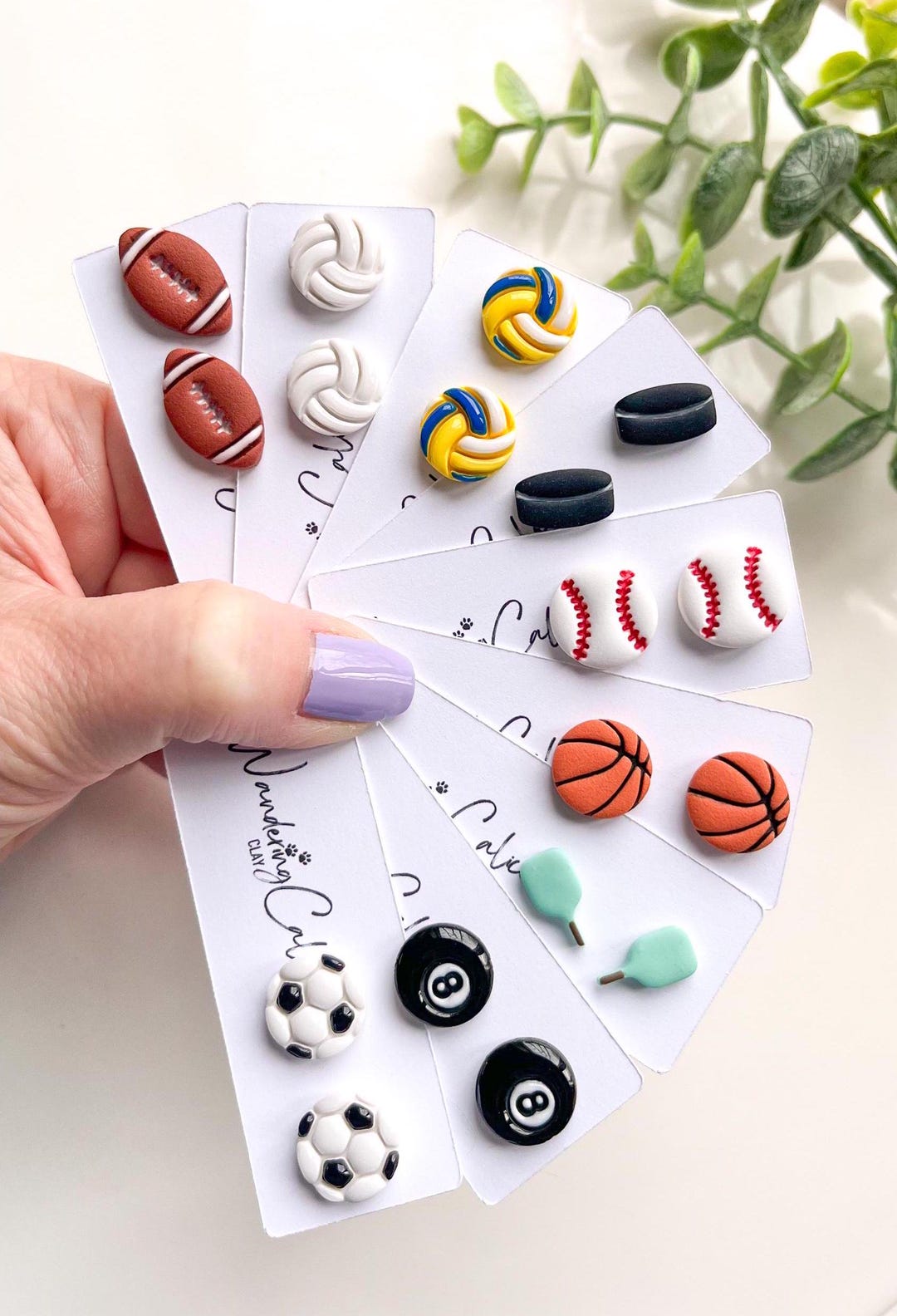 Sports Stud Earrings, Handmade Sports Jewelry, Soccer, Baseball ...