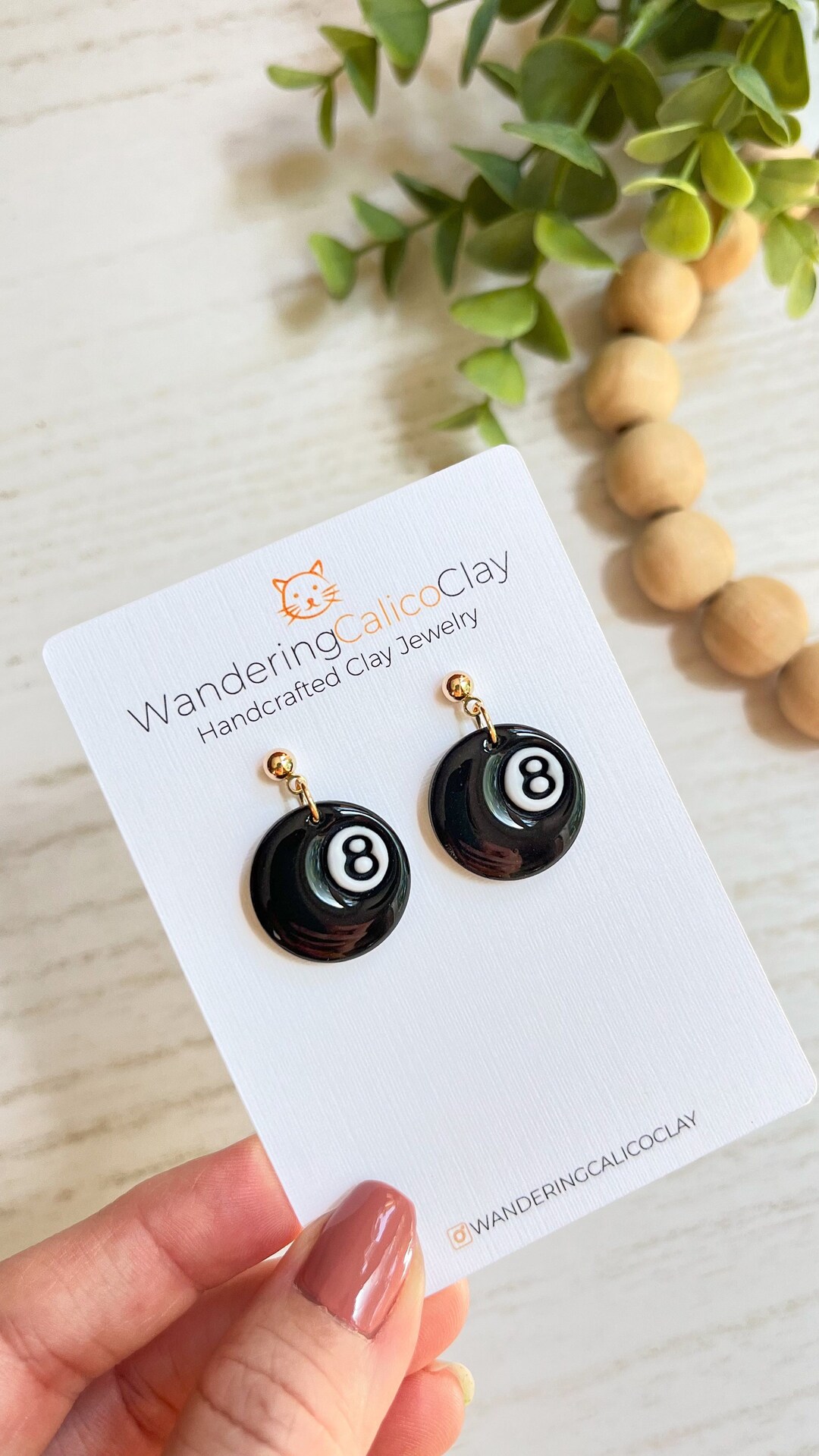 8 Ball Pool Earrings, Billiards Sport Earrings, Black 8 Ball Jewelry ...