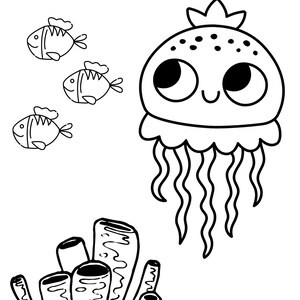 40 Printable Coloring Pages, Under the Sea Themed, Toddlers, Coloring ...