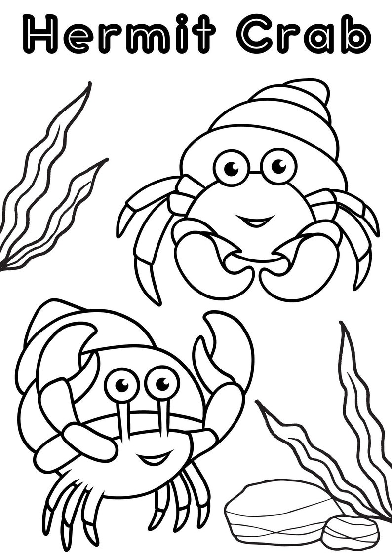 40 Printable Coloring Pages, Under the Sea Themed, Toddlers, Coloring ...