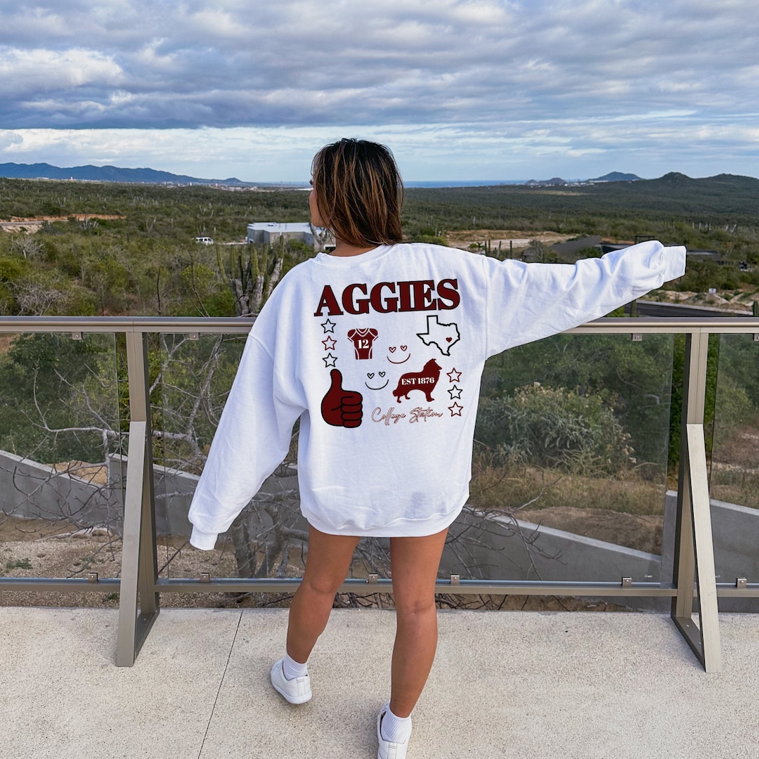 Maroon Aggies Sweatshirt, Texas Pullover, Aggies Gear, Gifts for Her ...