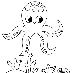 40 Printable Coloring Pages, Under the Sea Themed, Toddlers, Coloring ...