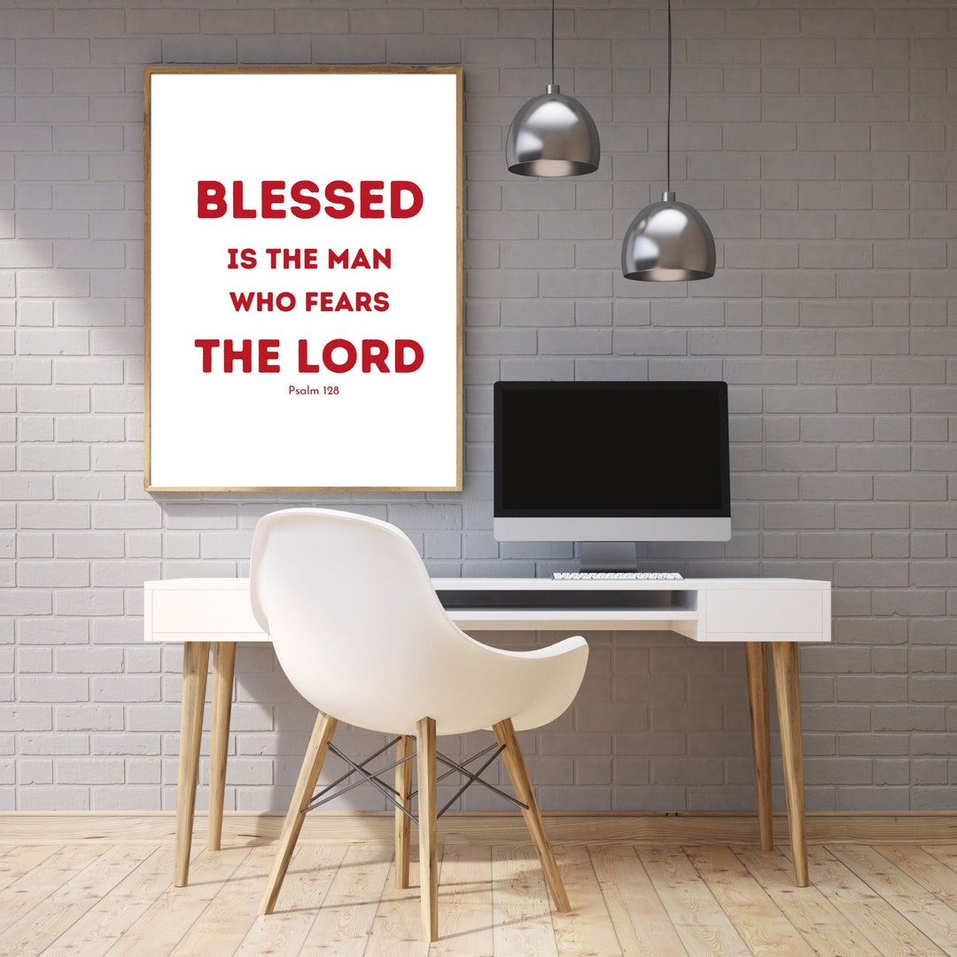 Blessed Man Wall Art | Father’s Day Verse | Psalm 128 | Christian Dad ...