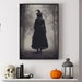 Gothic Art Vintage Style Art of a Witch Wearing a Judenhat Halloween ...