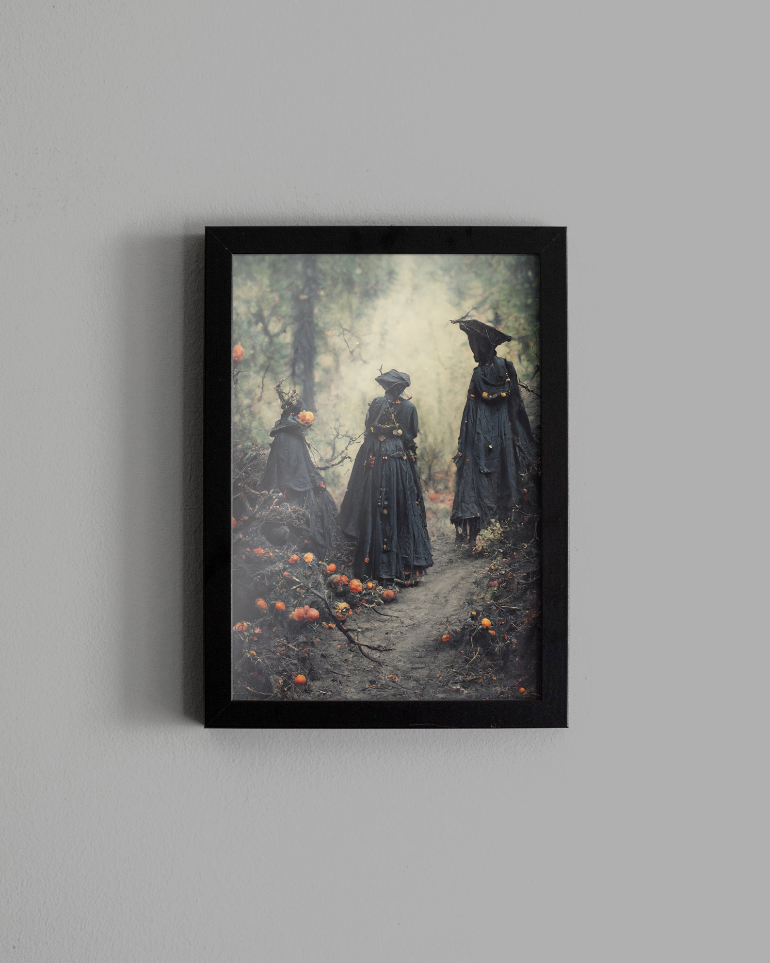Three Witches Walking in a Spooky Forest Printable Wall Art - Etsy