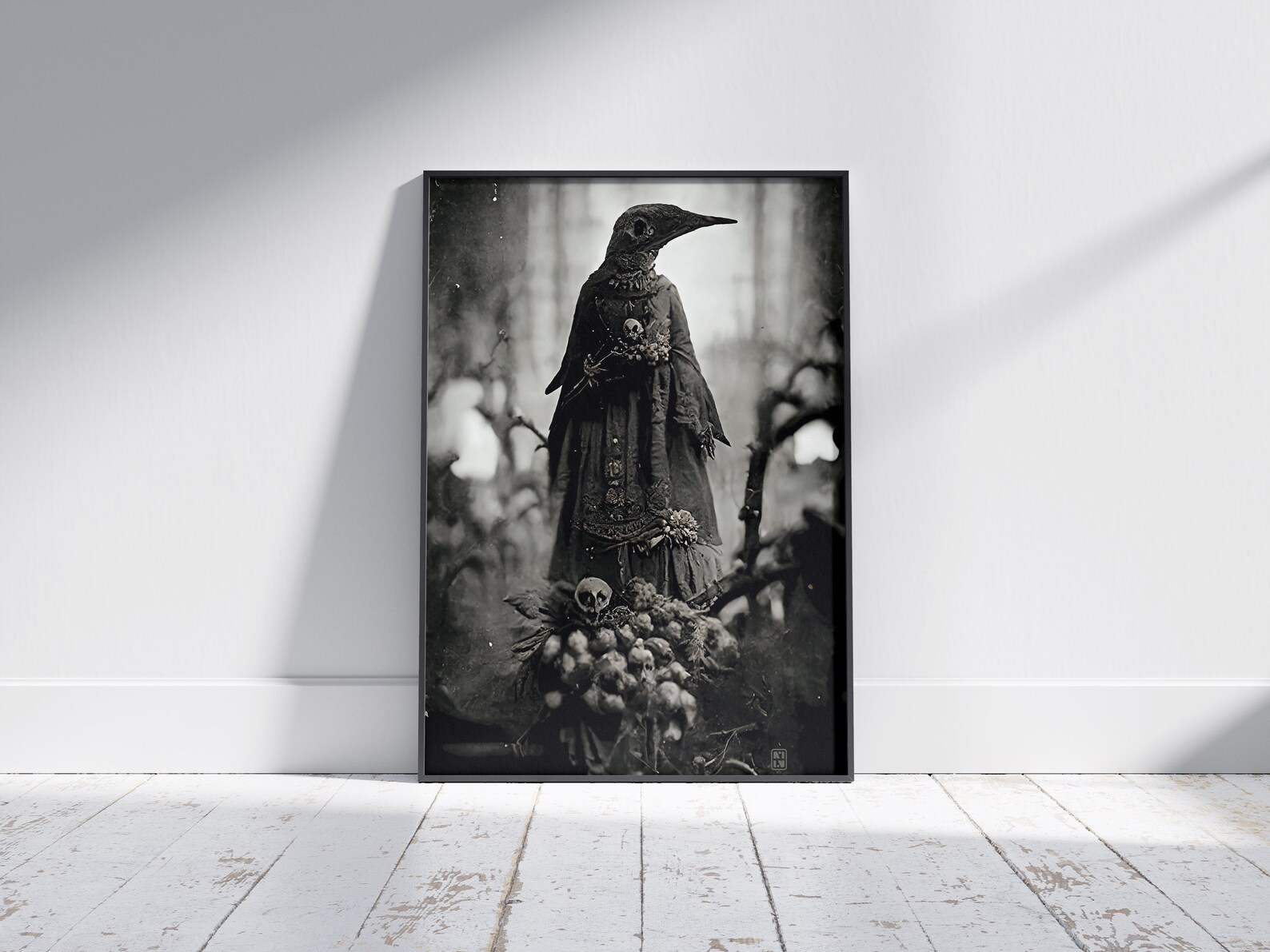 Sinister Crow in the Devils Apothecary Home Decor Goth Wall Art ...