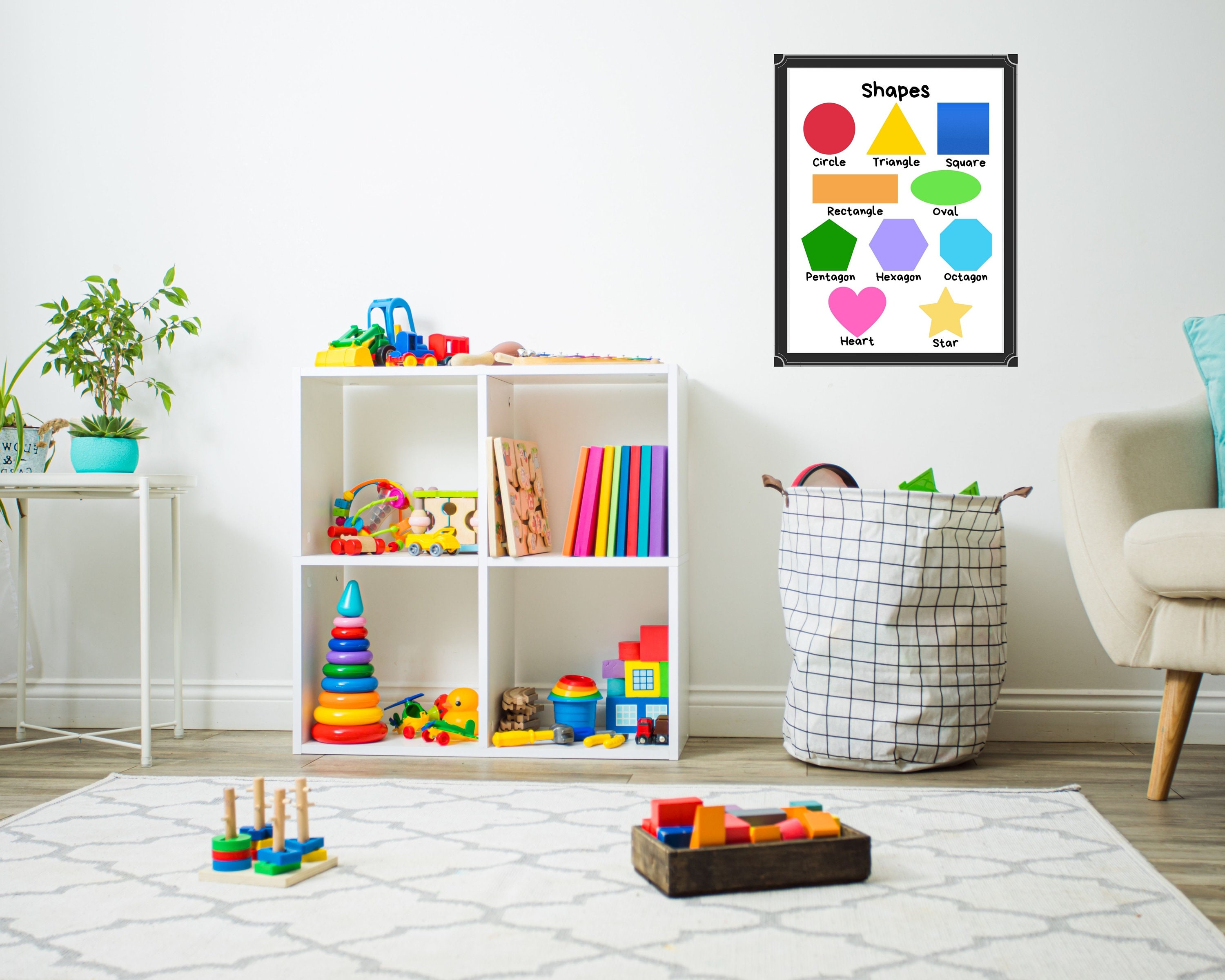 Learn Shapes Educational Print, Digital Print Classroom Decor ...