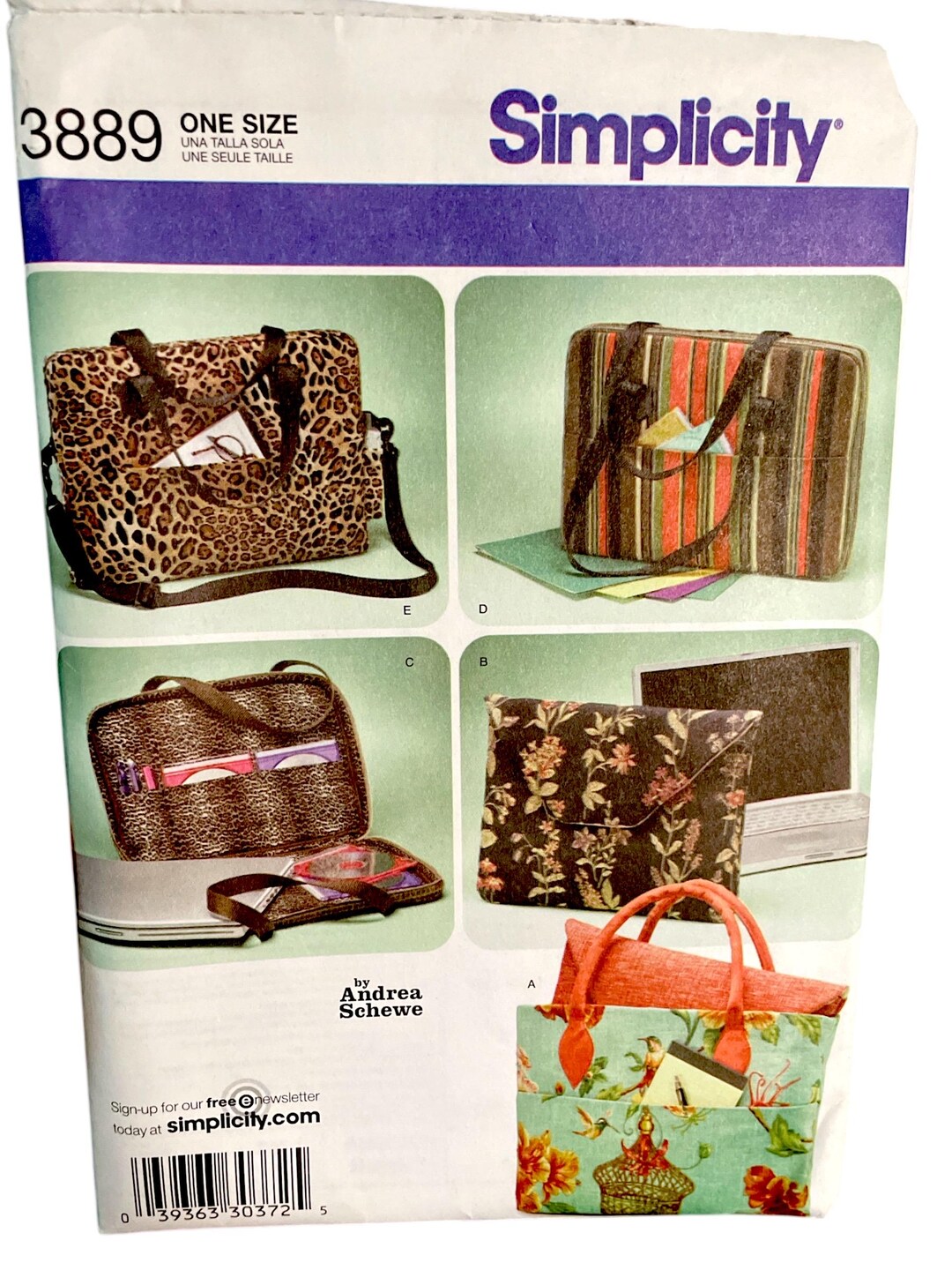 Simplicity Pattern 3889 Laptop Computer Bags Pattern UNCUT - Etsy
