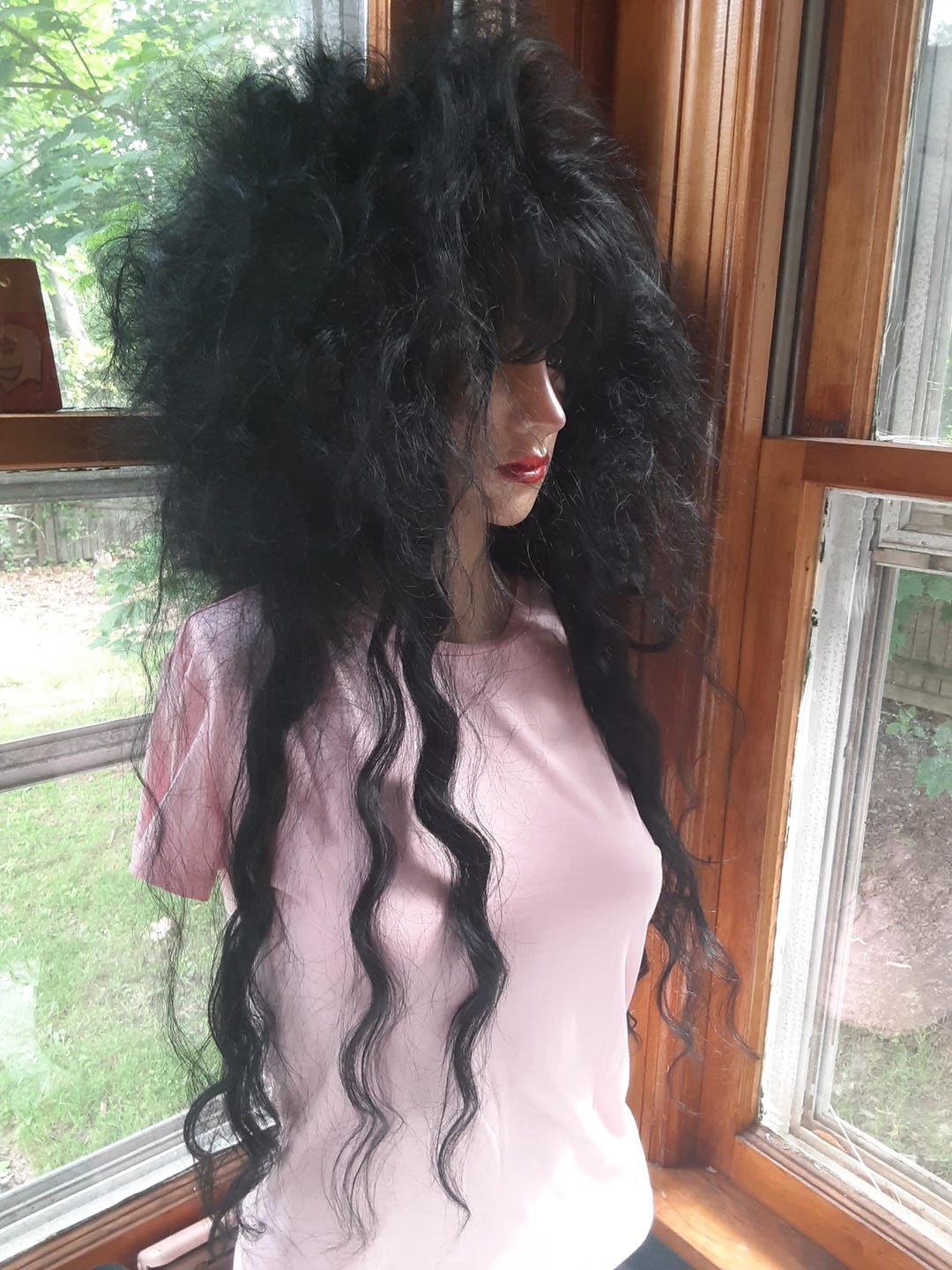 Gothic Bat Nest Wig. With Bangs Mixed With Human Hair. Emo Wig. - Etsy