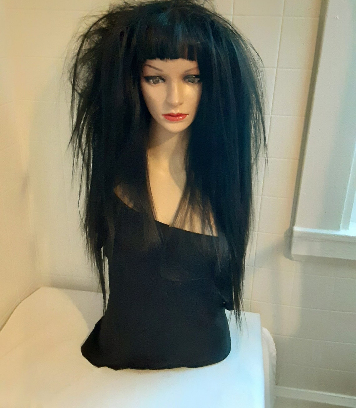 Gothic Bat Nest Wig. With Bangs Mixed With Human Hair. - Etsy