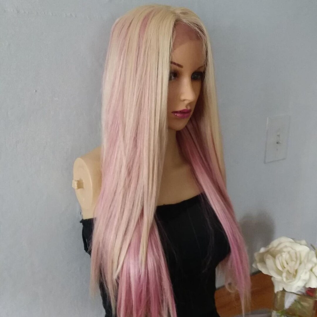 Light Pink Lace Front Wig - Etsy