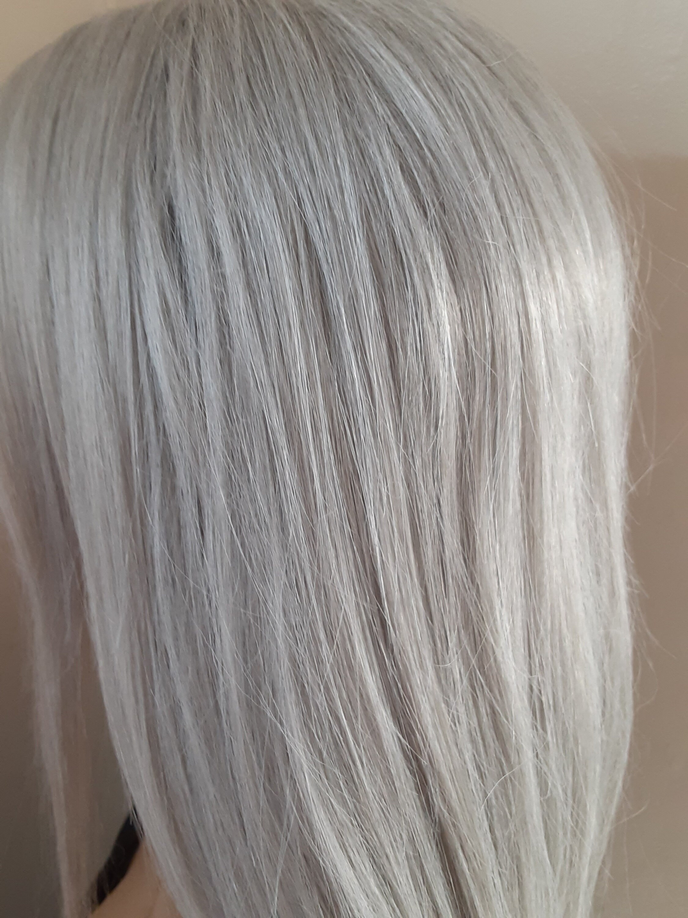 Cool Gray and Silver Lace Front Wig. - Etsy