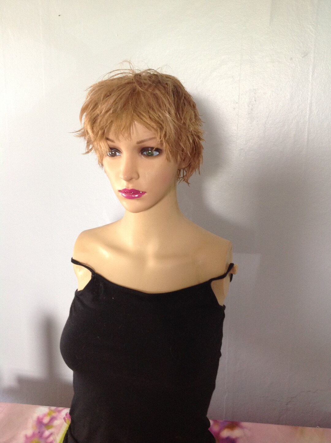 Honey Blonde Human Hair Pixy Cut Wig - Etsy