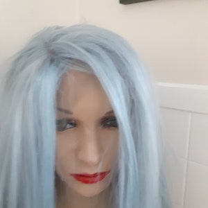 Scene Wig EMO Wig Light Blue Lace Front Wig Gothic Cosplay Wig - Etsy