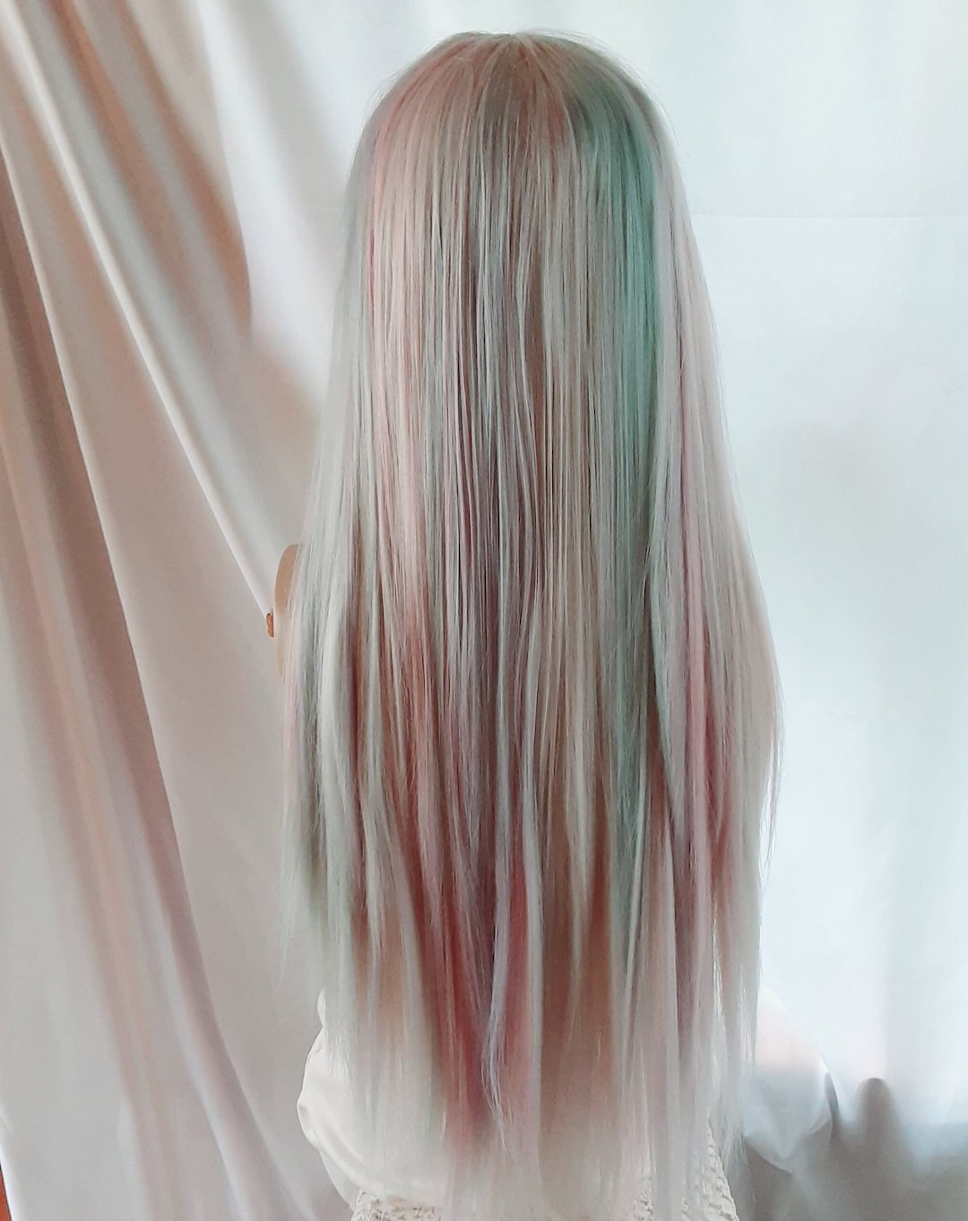 Pastel Colored Lace Front Wig, Multi Colored Wig, Pink Blue Purple Lace ...