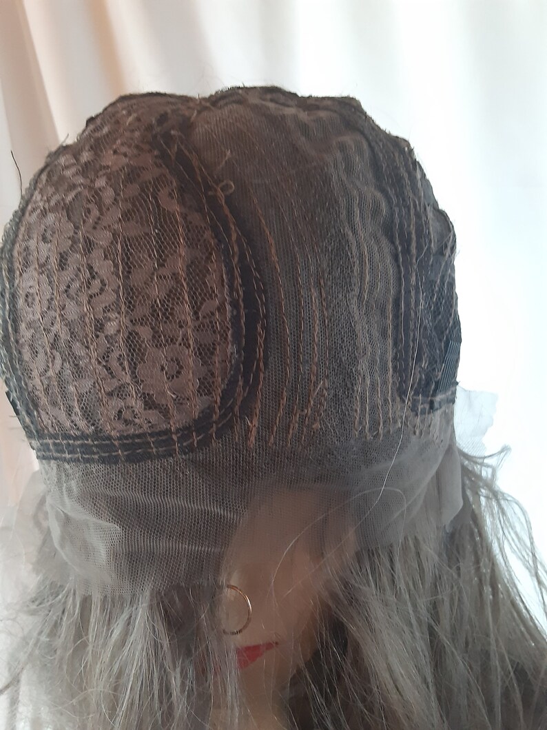 EMO Gray Wig Gothic, Lace Front Wig Styled - Etsy