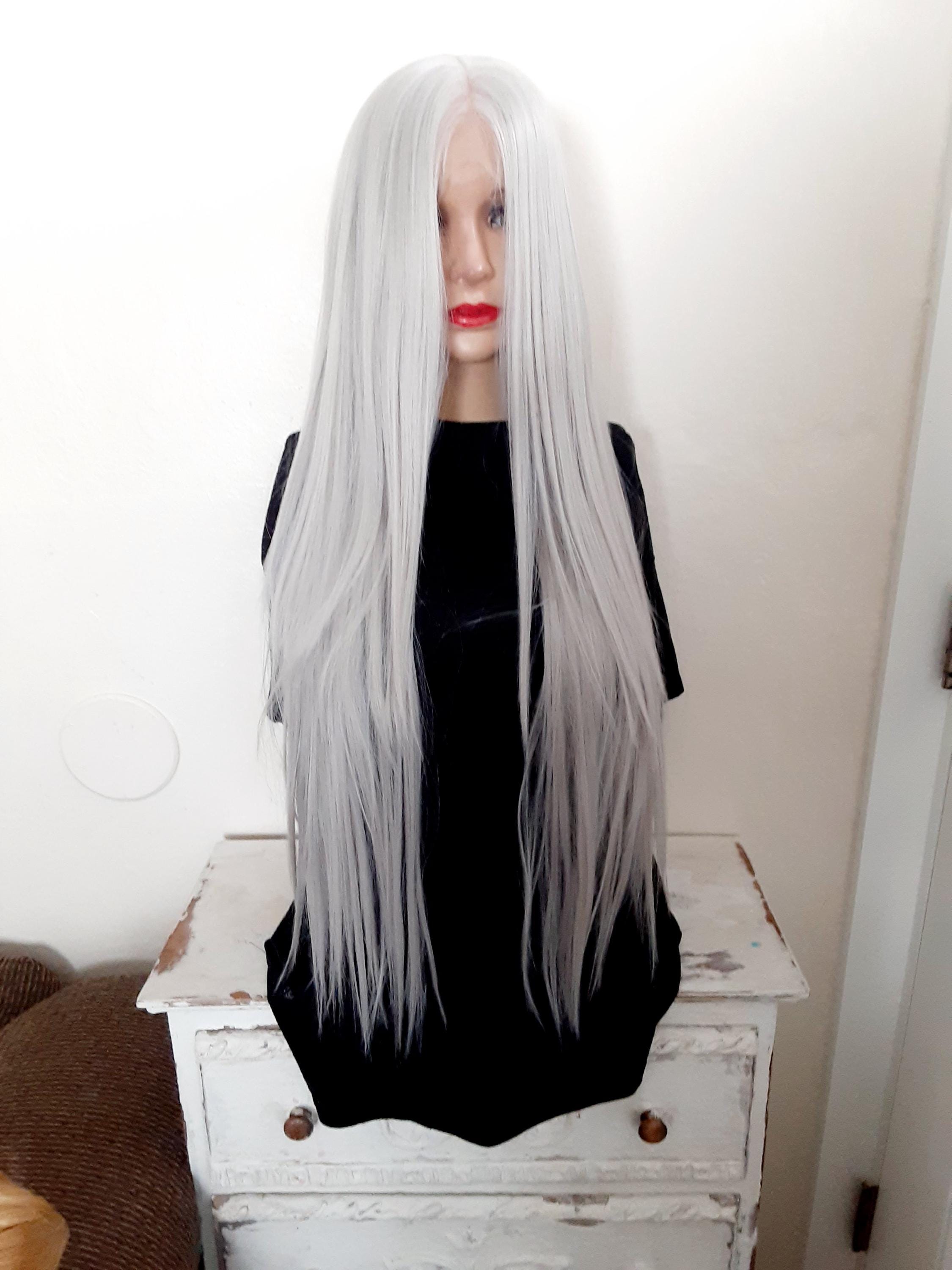 Platinum Silver Lace Front Wig Layers 28'' - Etsy