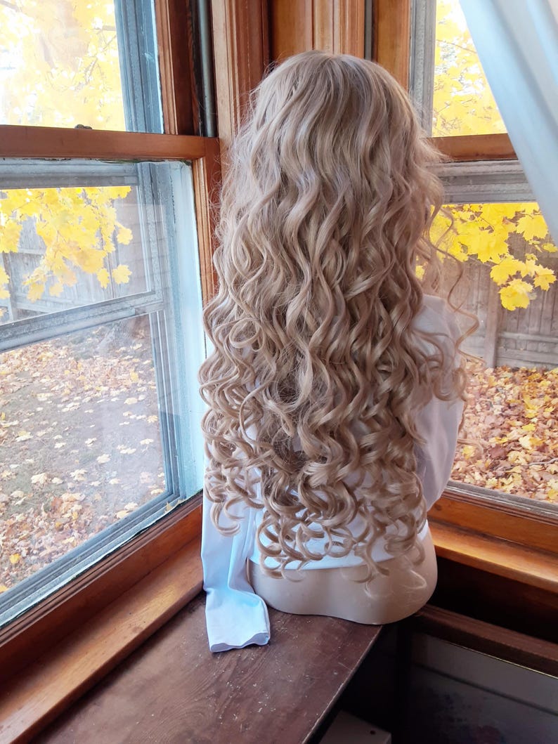 Honey Blonde and Beige Blonde Lace Front Wig 28'' Curly - Etsy