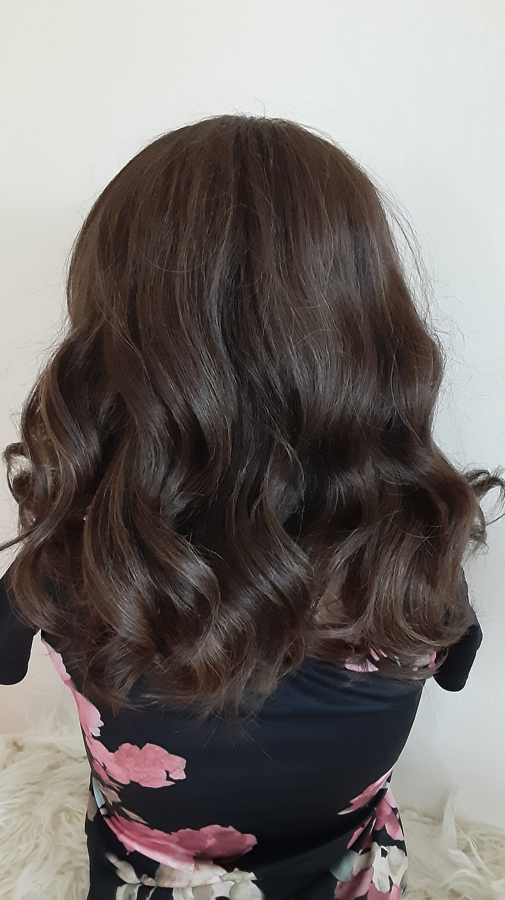 Brown Wig Lace Front Wig Color 4 Human Hair Mix - Etsy